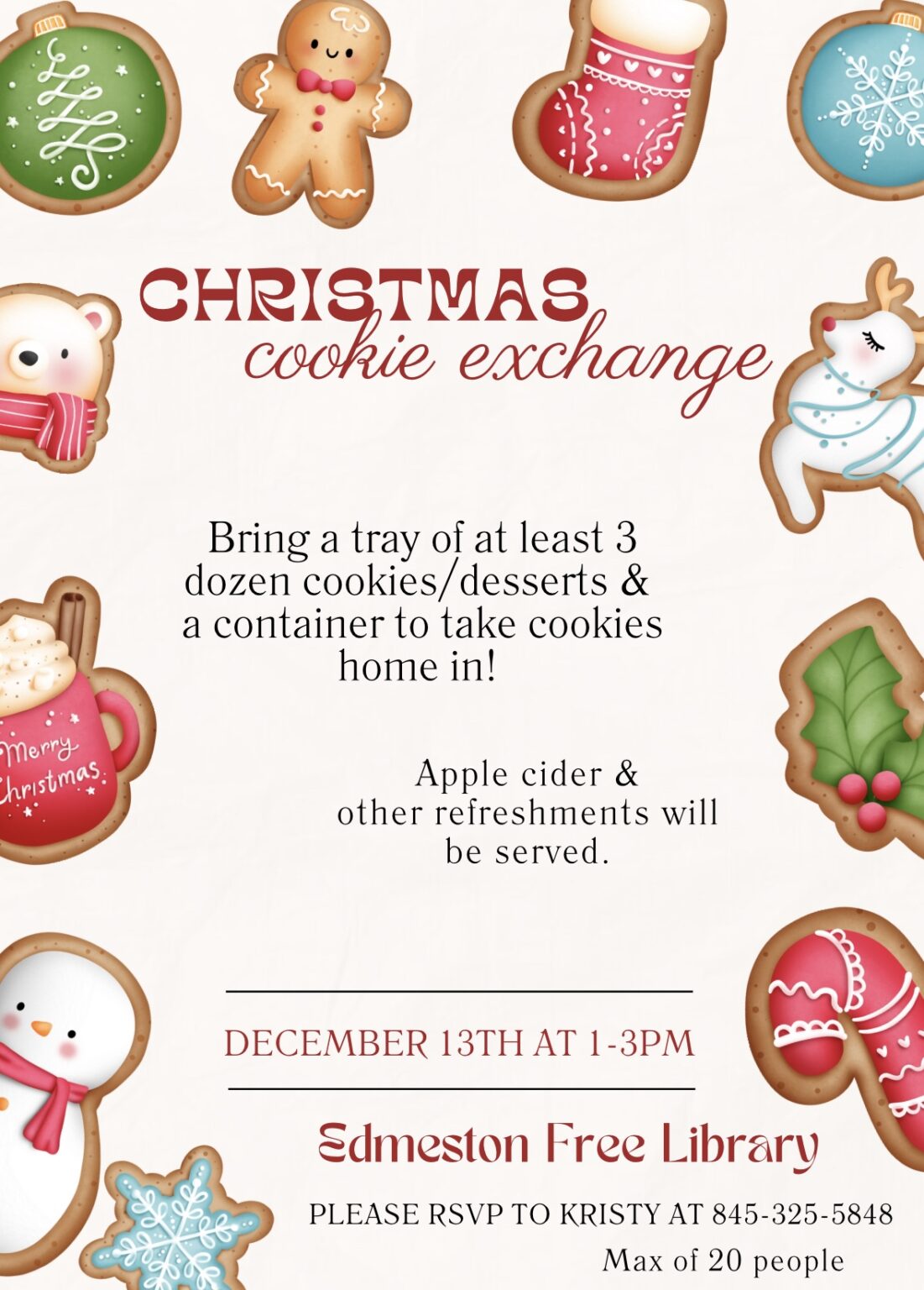 Christmas Cookie Exchange - Edmeston Free Library