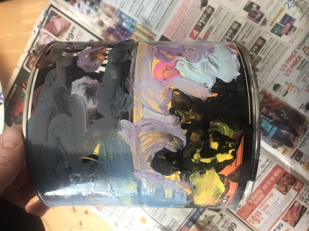 Kids Craft: coffee can flower pot – Fairview Public Library