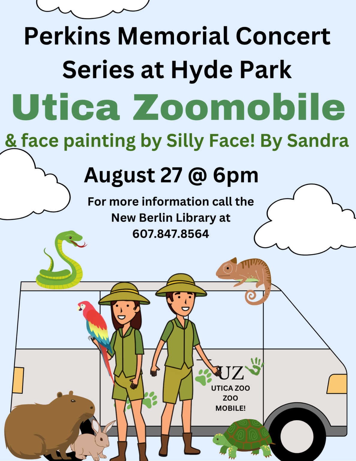Utica Zoomobile & Silly Face! by Sandra Face Painting – New Berlin Library