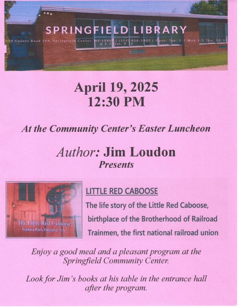 Springfield Library – 129 County Road 29A, Springfield Center, NY 13468 ...